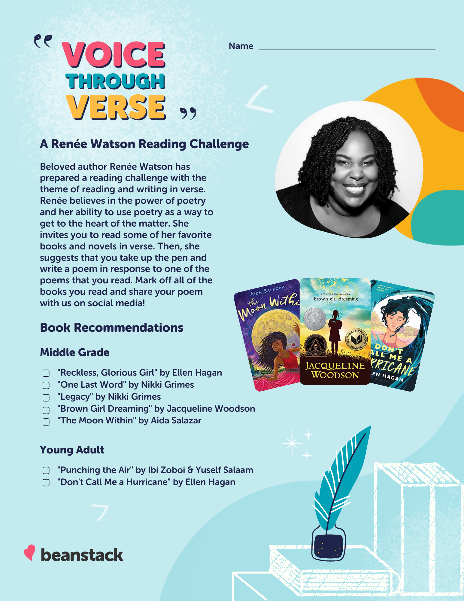 Voice Through Verse: A Renée Watson Reading Challenge – Beanstack Help Center