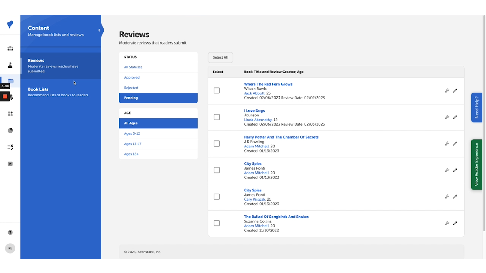 How to approve or reject student book reviews – Beanstack Help Center