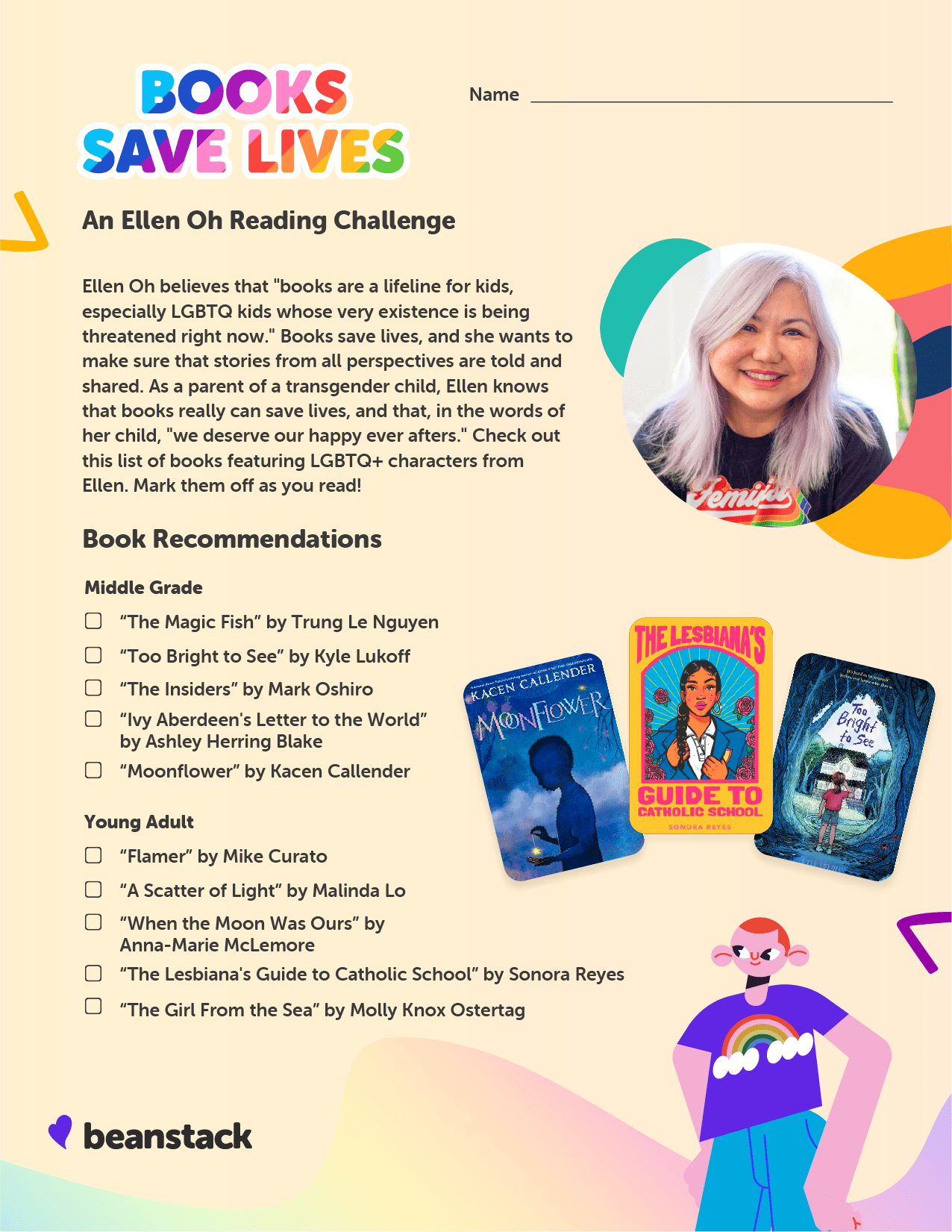 Books Save Lives: An Ellen Oh Reading Challenge – Beanstack Help Center
