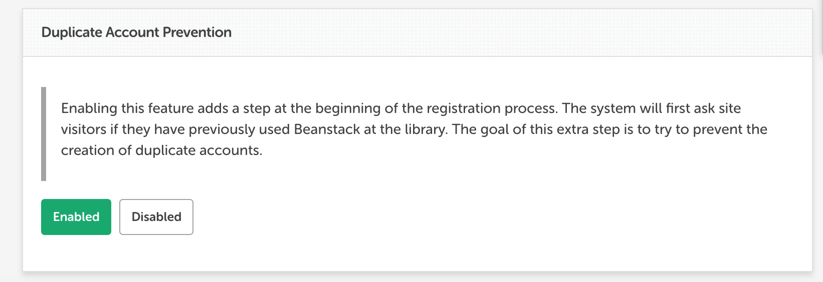 How to enable duplicate account prevention – Beanstack Help Center