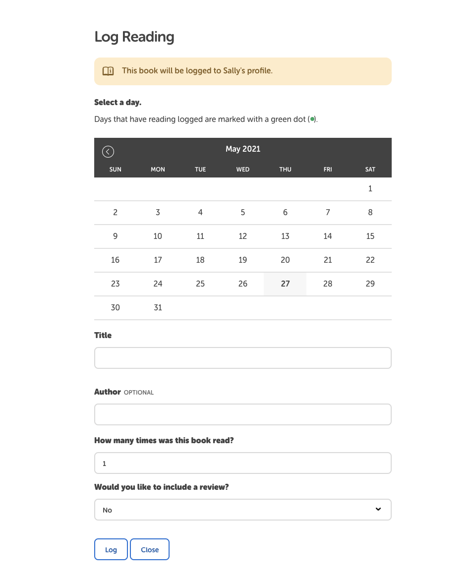 How to log reading from the reader view – Beanstack Help Center