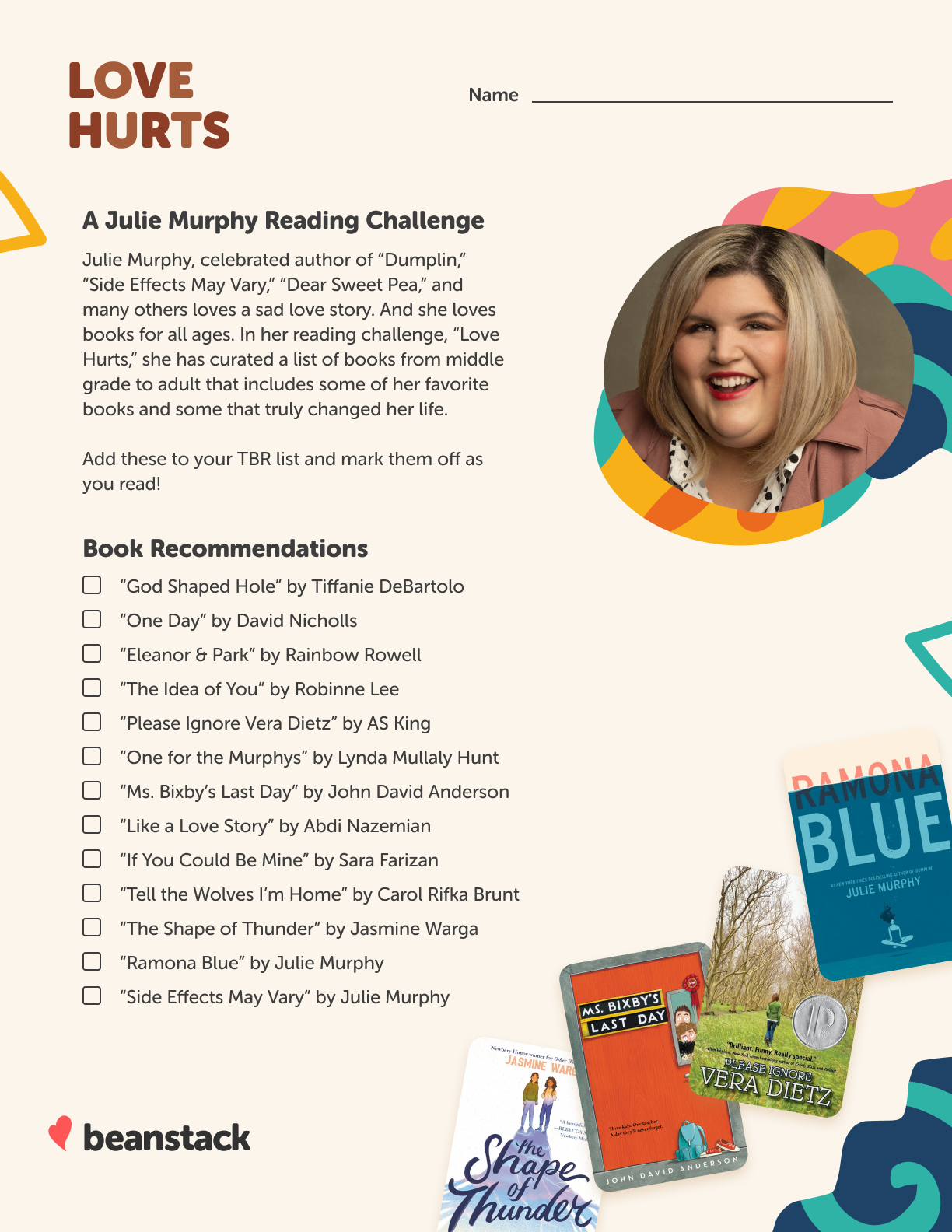 Love Hurts: A Julie Murphy Reading Challenge – Beanstack Help Center