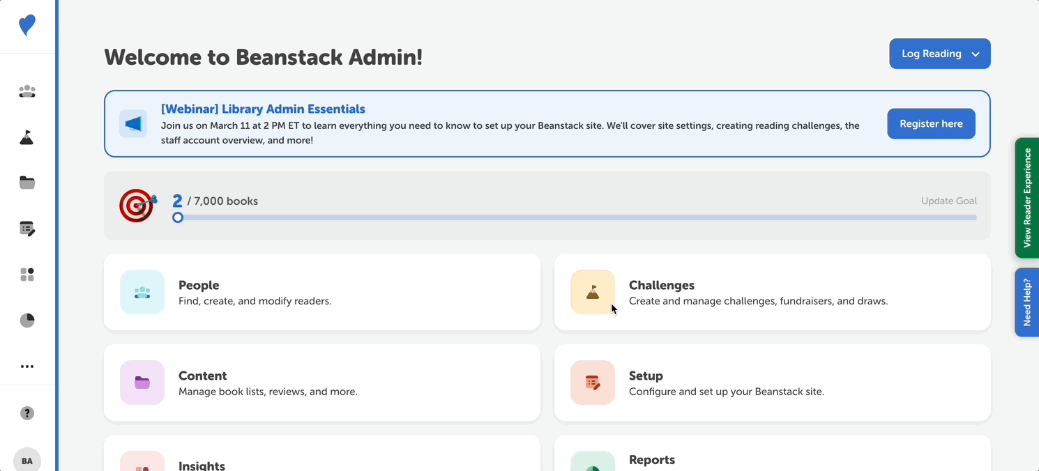 Libraries: How to Combine Minutes and Books Logging – Beanstack Help Center
