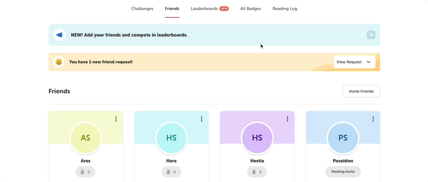Schools: How to use the Friends tab – Beanstack Help Center