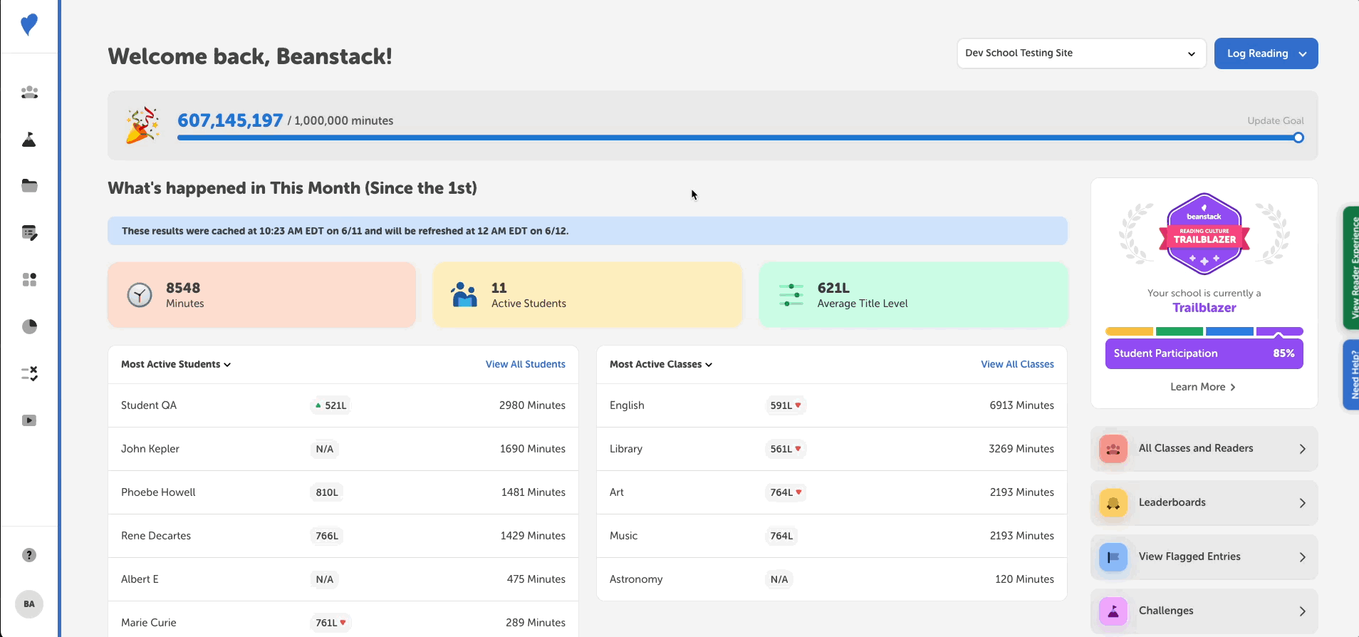 Managing flagged log entries and log limits – Beanstack Help Center