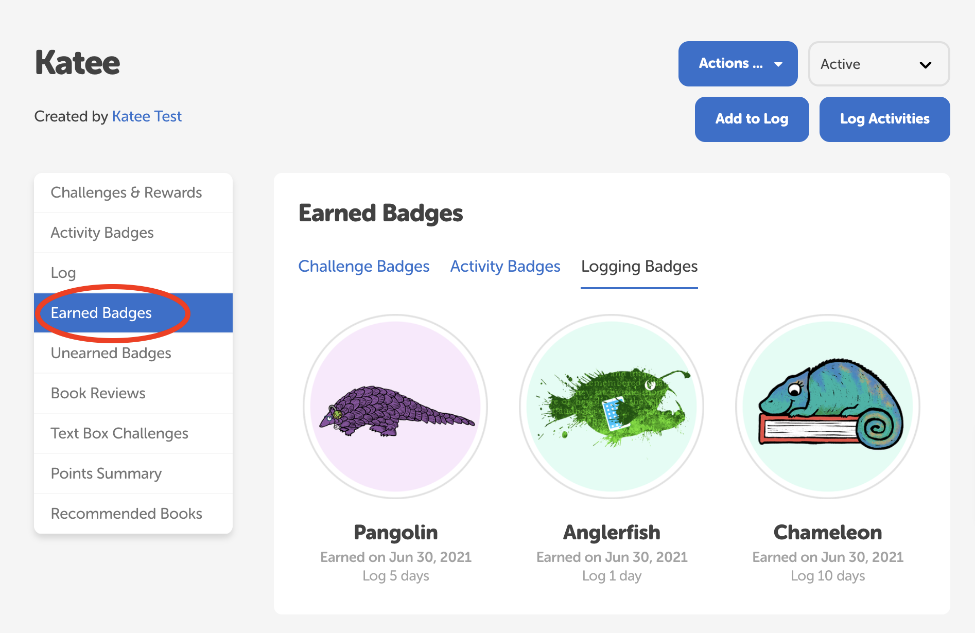 How to earn or un-earn badges for a reader – Beanstack Help Center