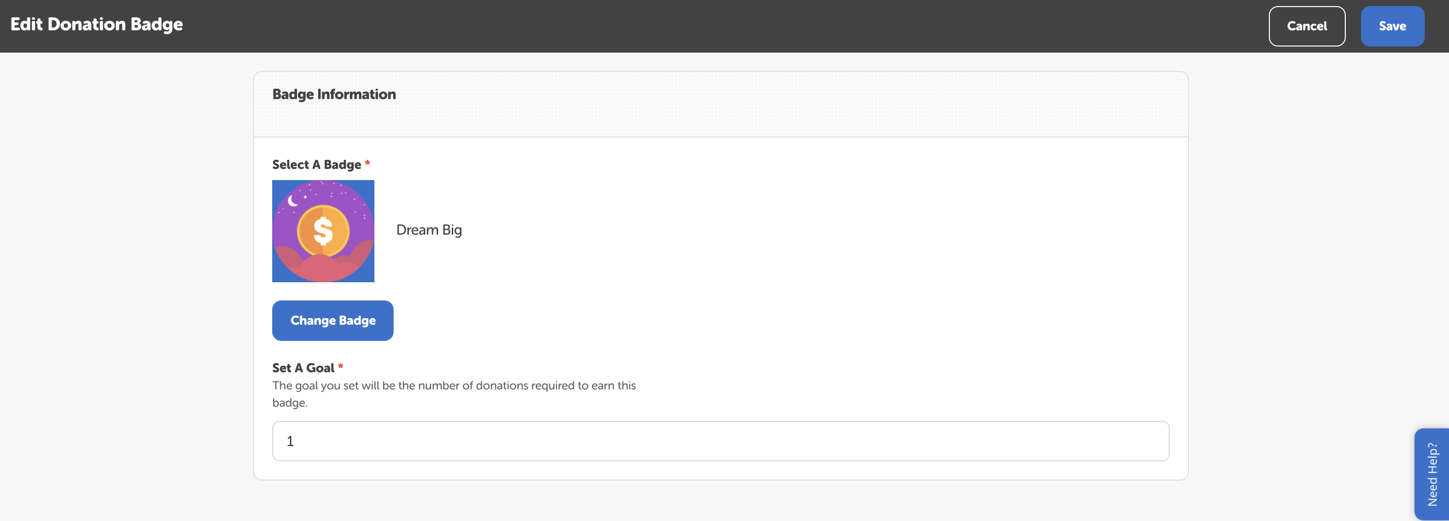 How to create and edit donation badges – Beanstack Help Center