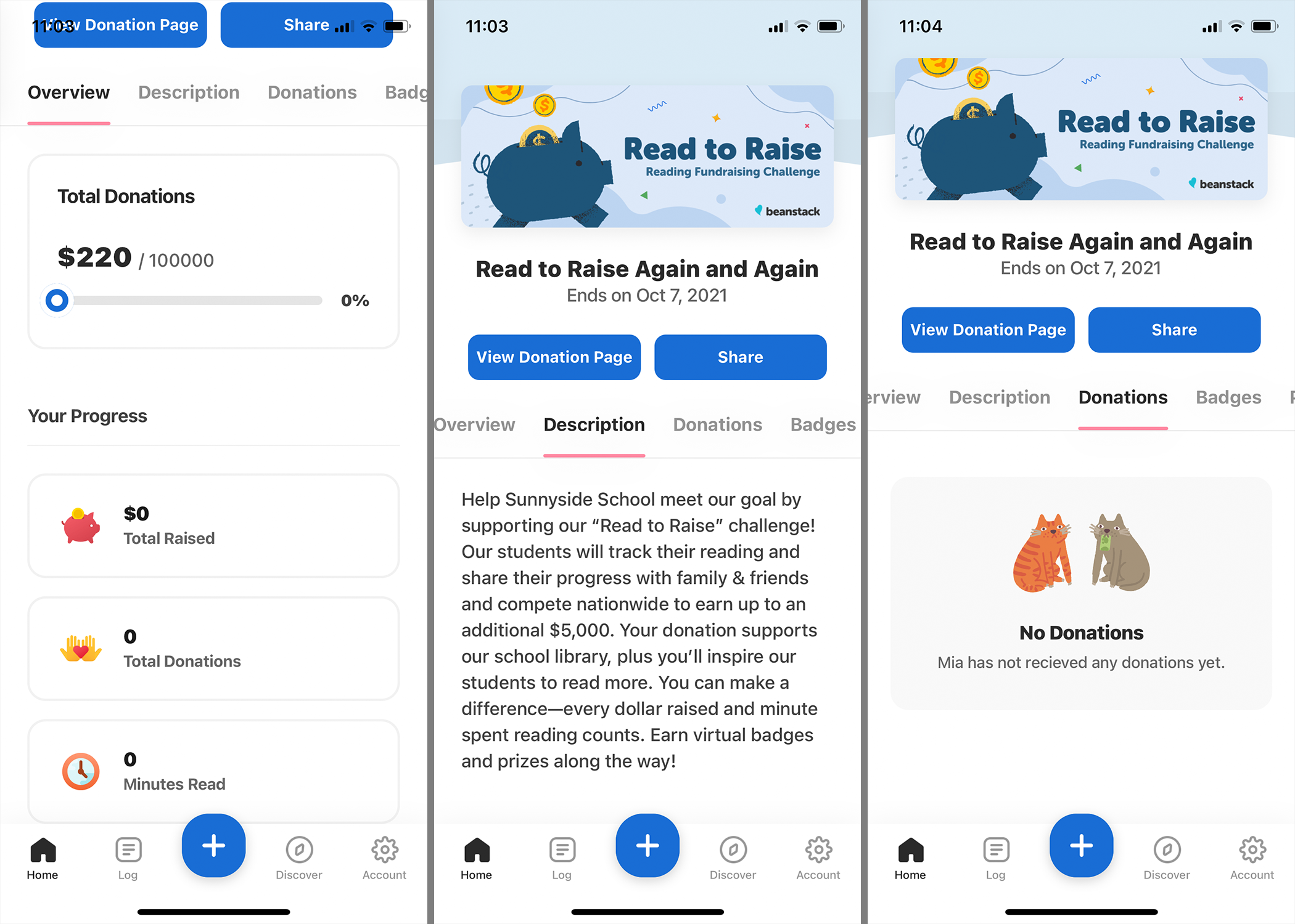 How students participate in a reading fundraiser on the mobile app ...