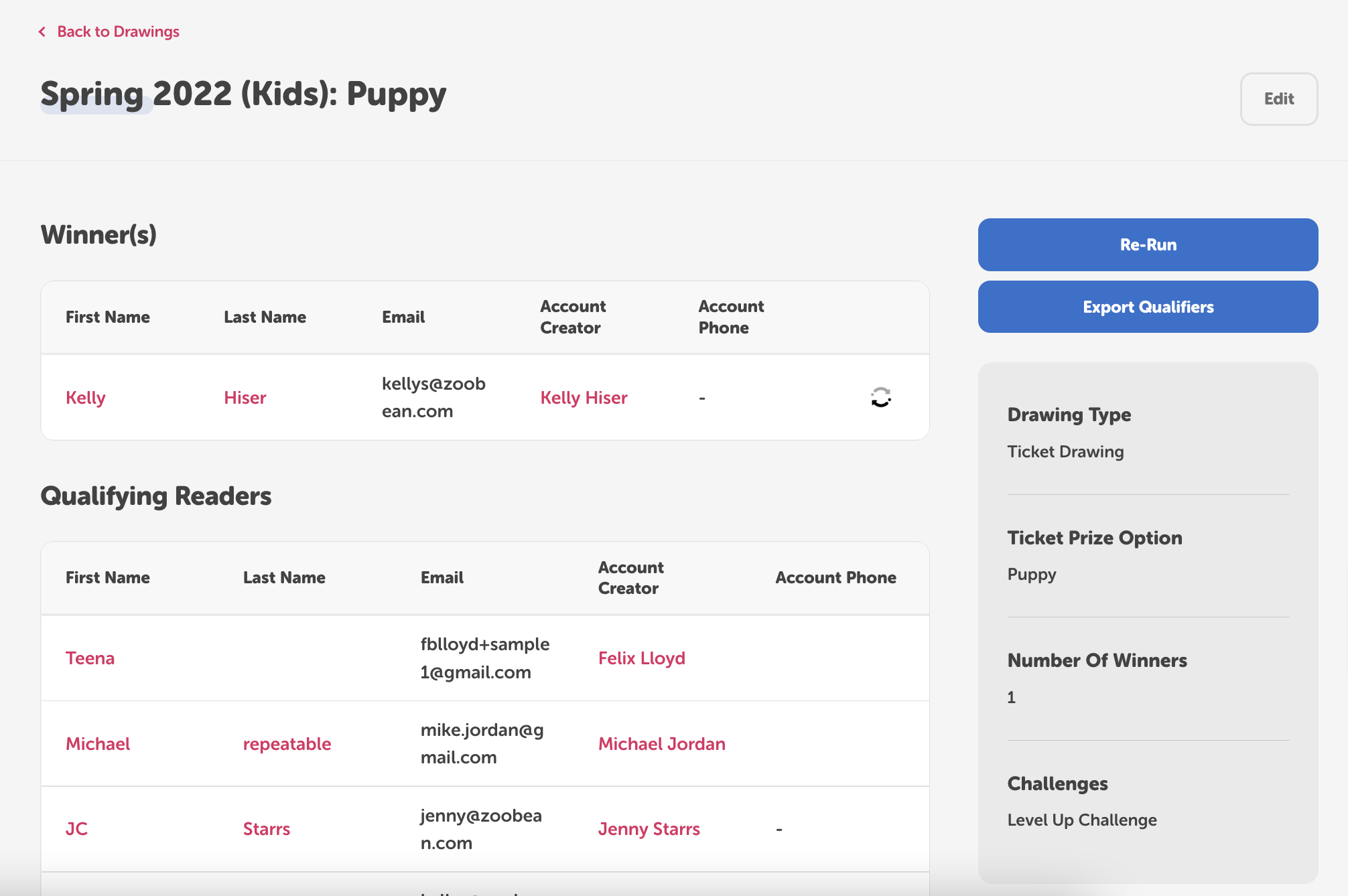 How to set up a drawing – Beanstack Help Center
