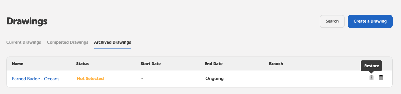 How to archive a drawing – Beanstack Help Center