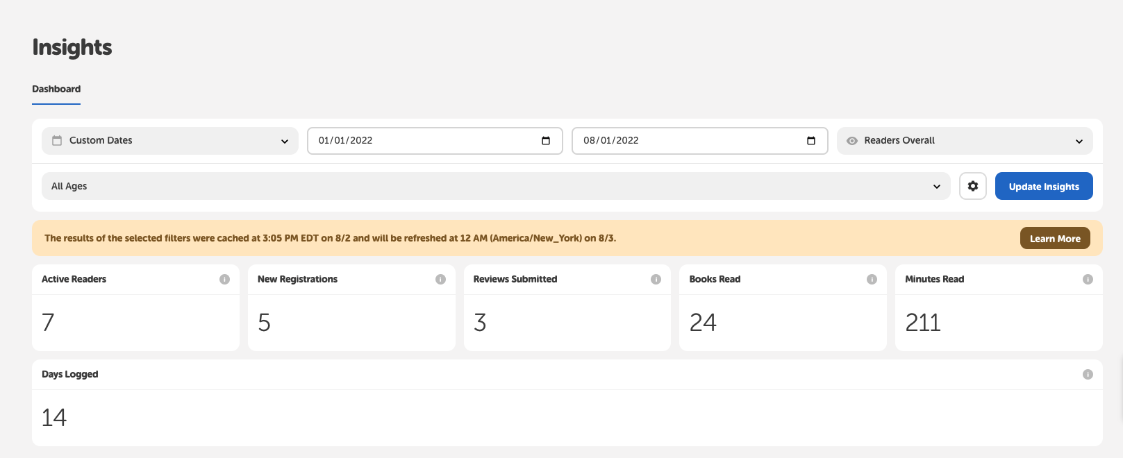 How to use Insights on your library site – Beanstack Help Center
