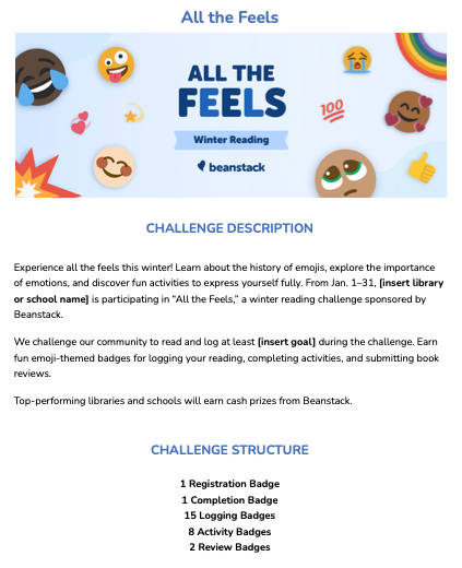 All the Feels: Challenge Artwork – Beanstack Help Center